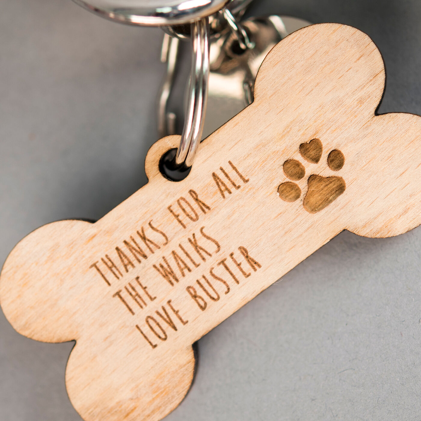 Buy Personalised Wooden Key Ring - Dog Bone for GBP 10.99 | Card Factory UK