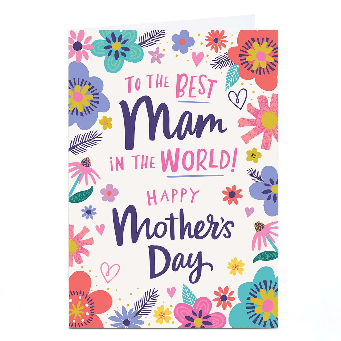 Buy Personalised Ebony Newton Mother's Day Card - Dotty Black Best Mam ...