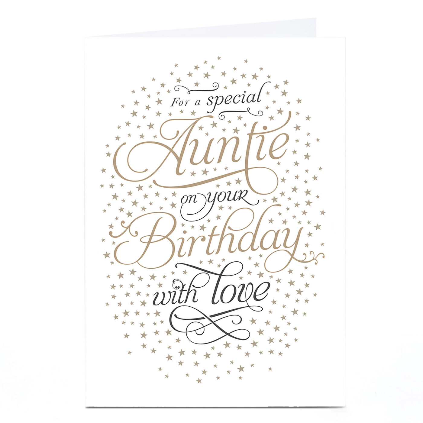 Buy Personalised Birthday Card - Special Auntie Script and Stars for ...