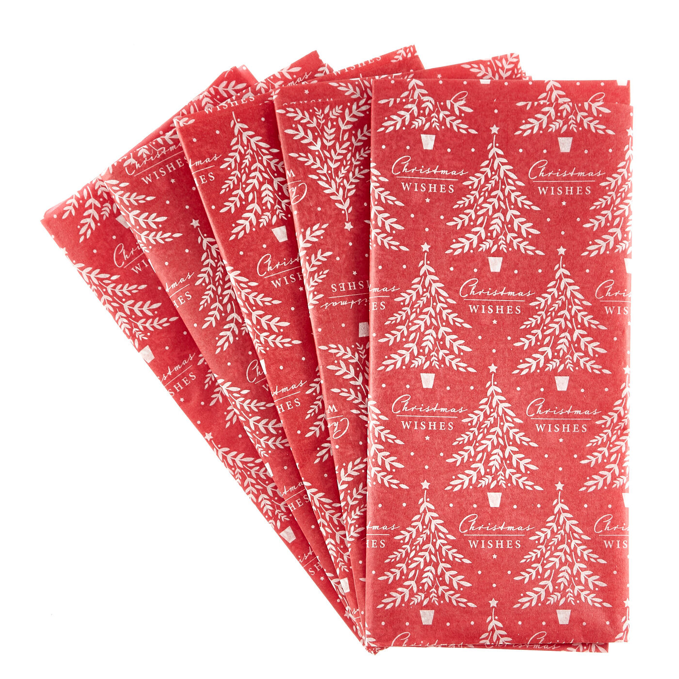 Buy Red & White Christmas Wishes Tissue Paper - 7 Sheets for GBP 0.99 ...