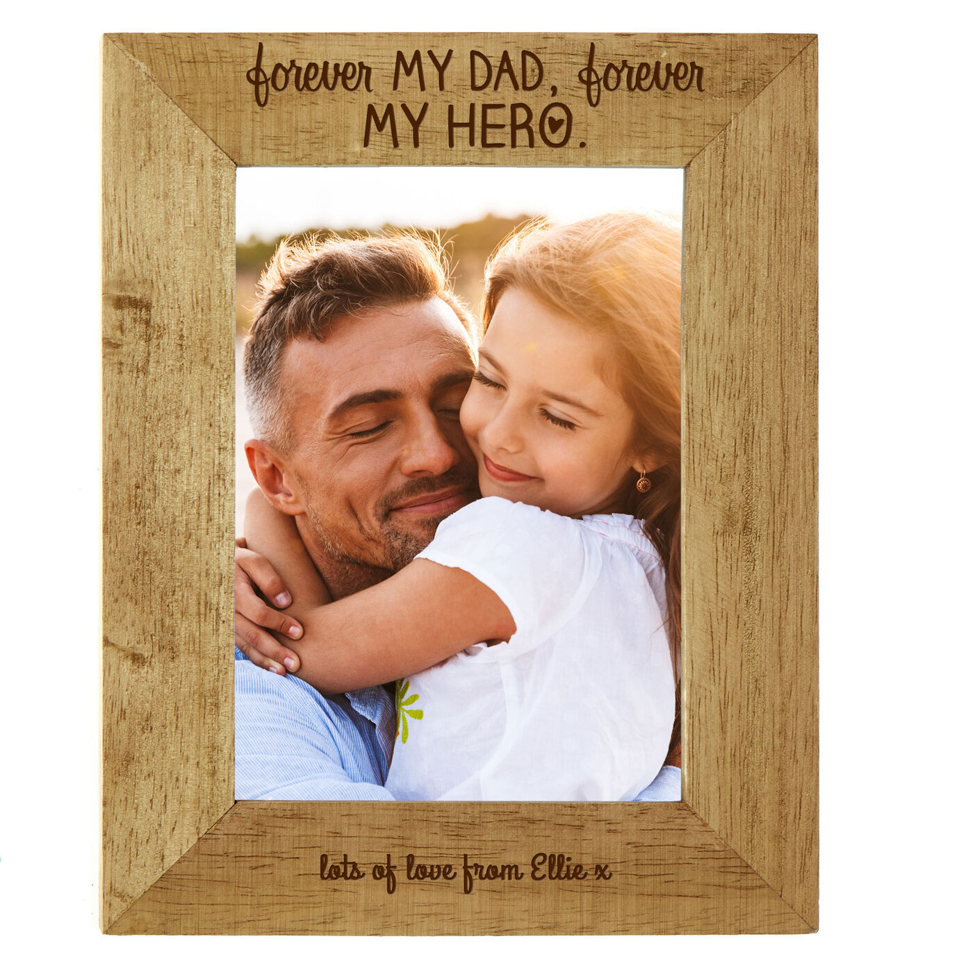 Buy Personalised Engraved Wooden Photo Frame - Forever My Dad for GBP ...