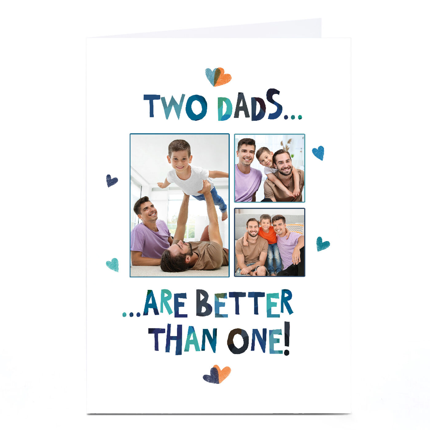 Buy Personalised Father's Day Card - Two Dads .. Are Better Than One! 3 ...