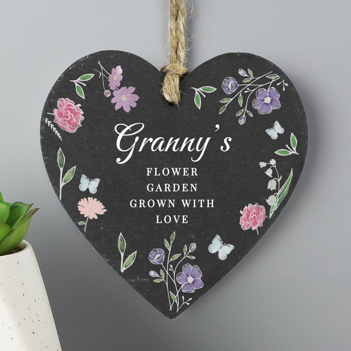 Buy Personalised Wild Flowers Slate Heart for GBP 9.99 | Card Factory UK