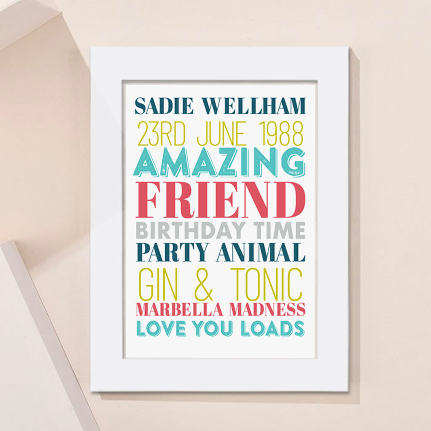 Buy Personalised Birthday Time Portrait Print for GBP 19.99 | Card ...