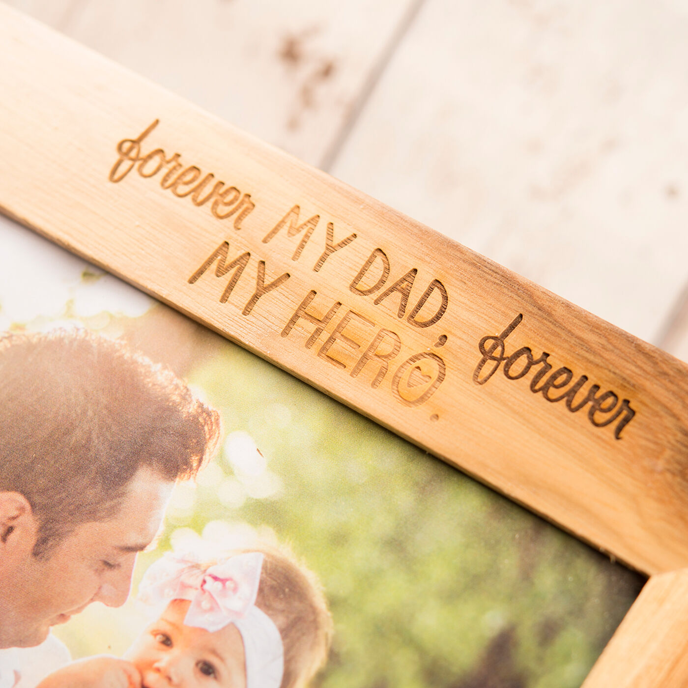 Buy Personalised Engraved Wooden Photo Frame - Forever My Dad for GBP ...