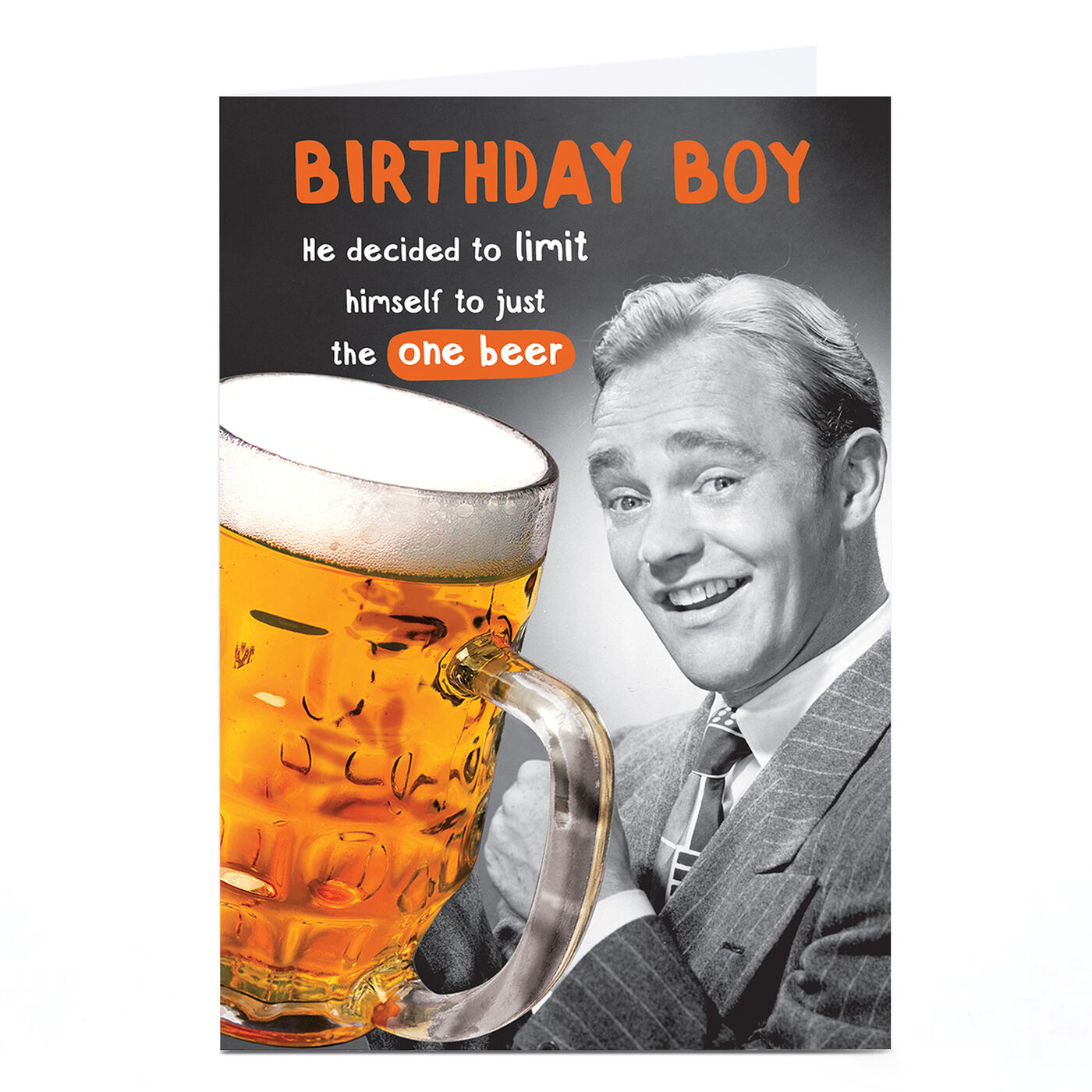 Buy Personalised Birthday Card - Birthday Boy Huge Beer for GBP 1.99 ...
