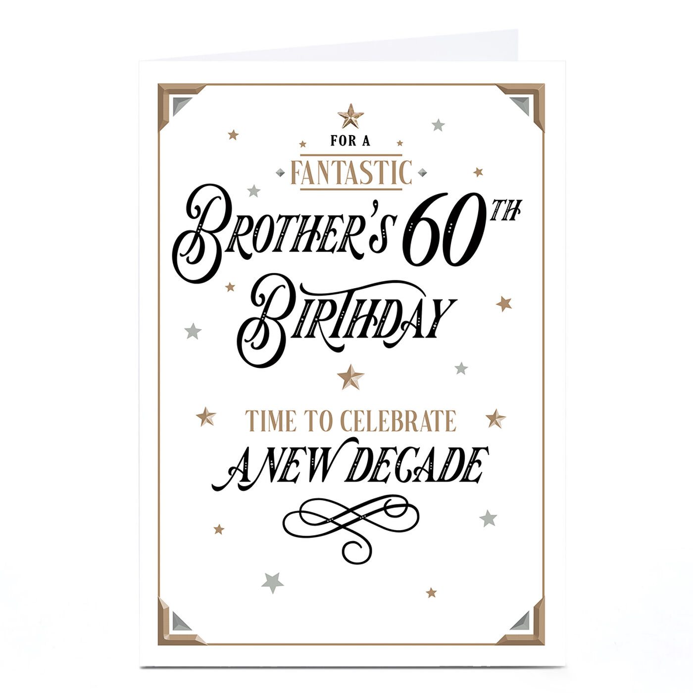 Buy Personalised 60th Birthday Card - Celebrate a New Decade, Brother ...