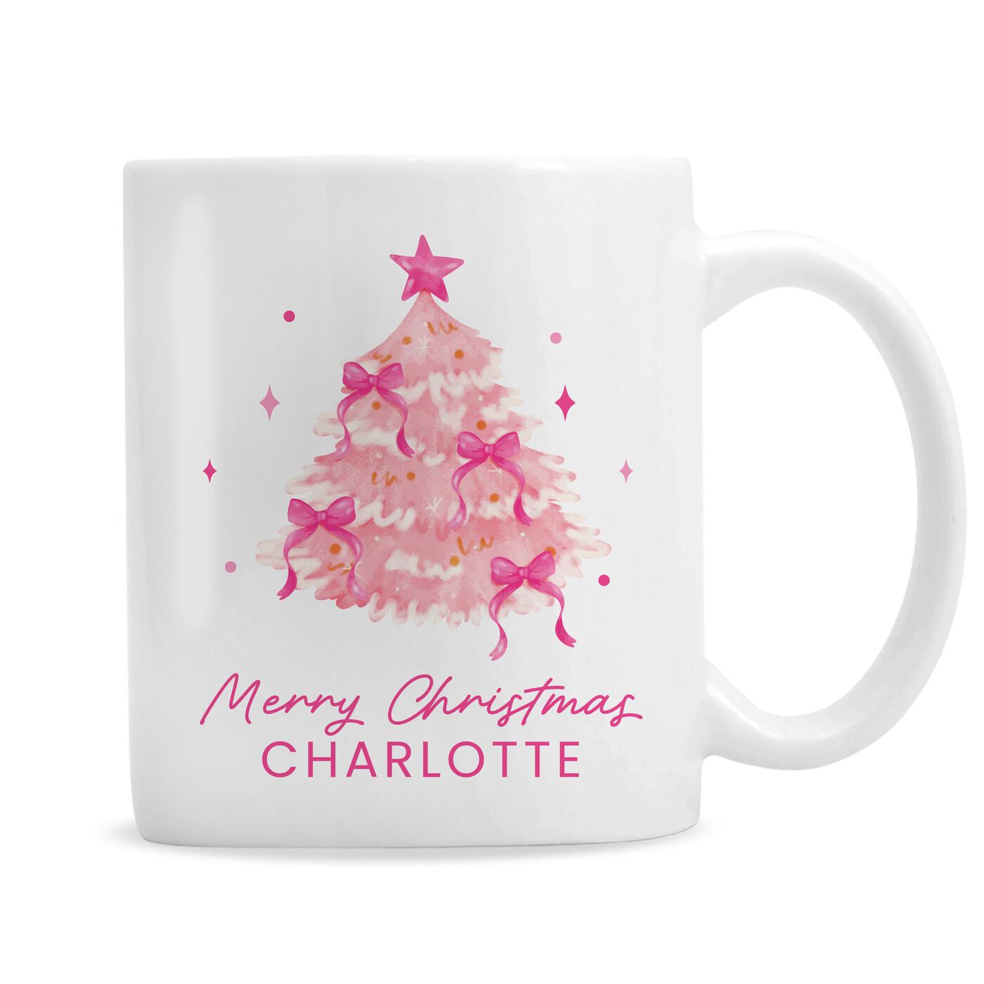 Buy Personalised Pink Christmas Tree Mug for GBP 9.99 | Card Factory UK