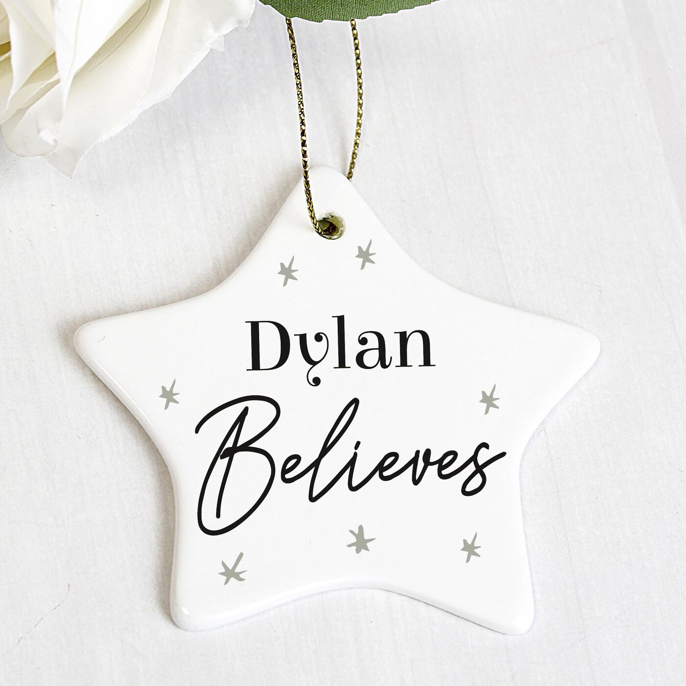 Buy Personalised Believes Ceramic Star Decoration for GBP 8.99 | Card ...