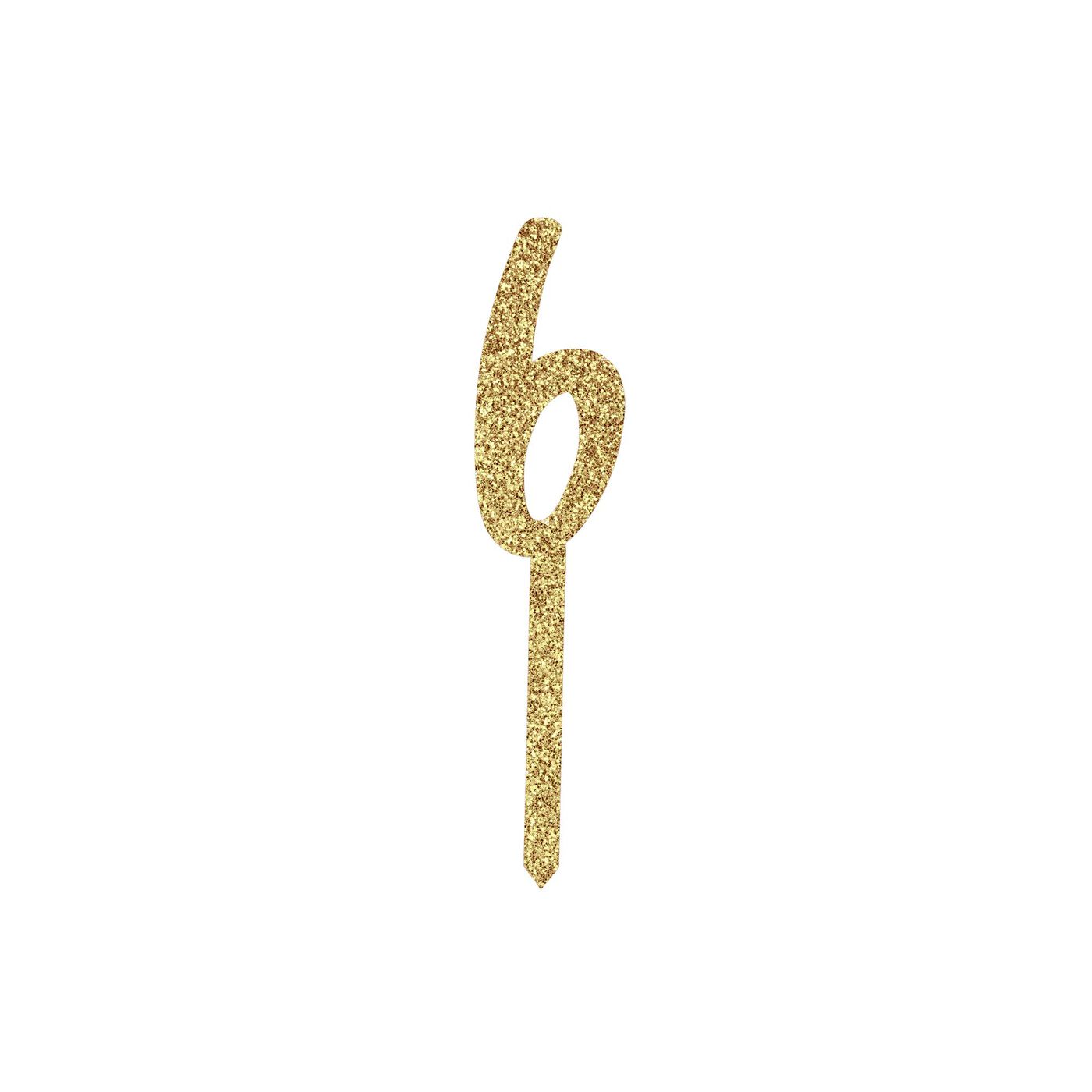 Buy Metallic Gold Number Glitter Acrylic Cake Topper (Numbers 0-9) for ...