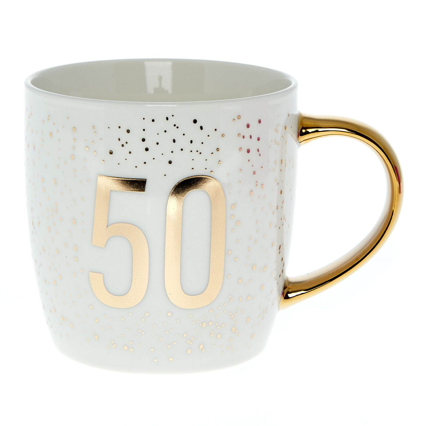Buy Gold Confetti 50th Birthday Mug in a Box for GBP 4.99 | Card Factory UK