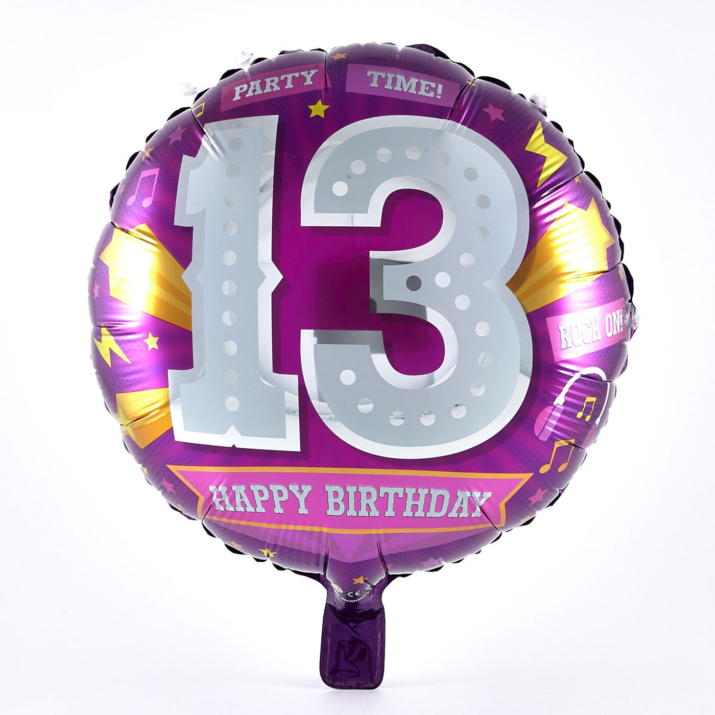 Buy 13th Birthday Pink Party Time Foil Helium Balloon for GBP 2.49 ...