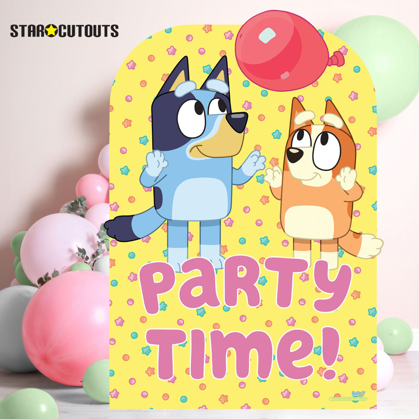 Buy Bluey & Bingo Party Time Medium Backdrop Cardboard Cutout for GBP ...