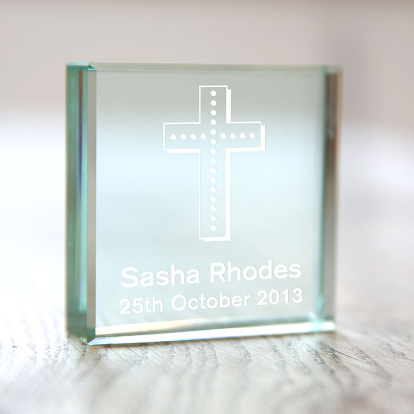 Buy Personalised Engraved Glass Token - Baby's Christening for GBP 14. ...