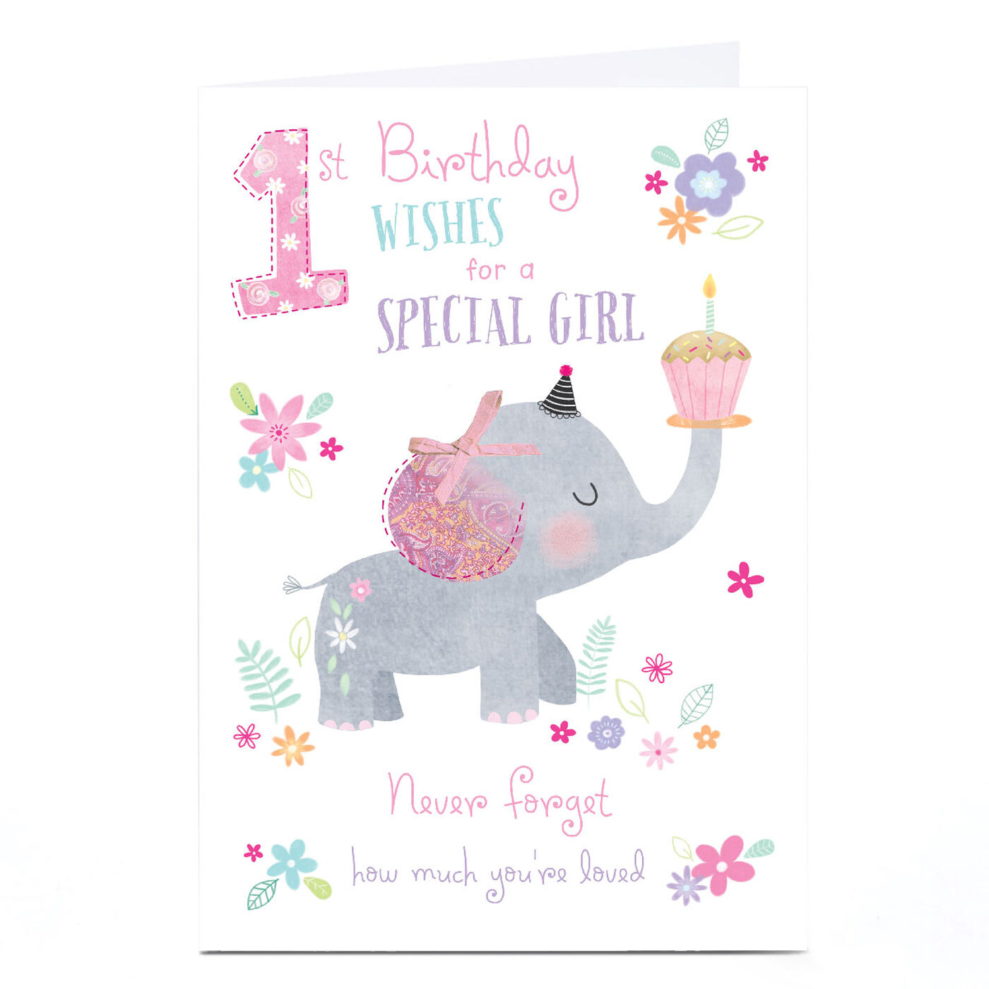 Buy Personalised 1st Birthday Card - Birthday Wishes For A Special Girl ...