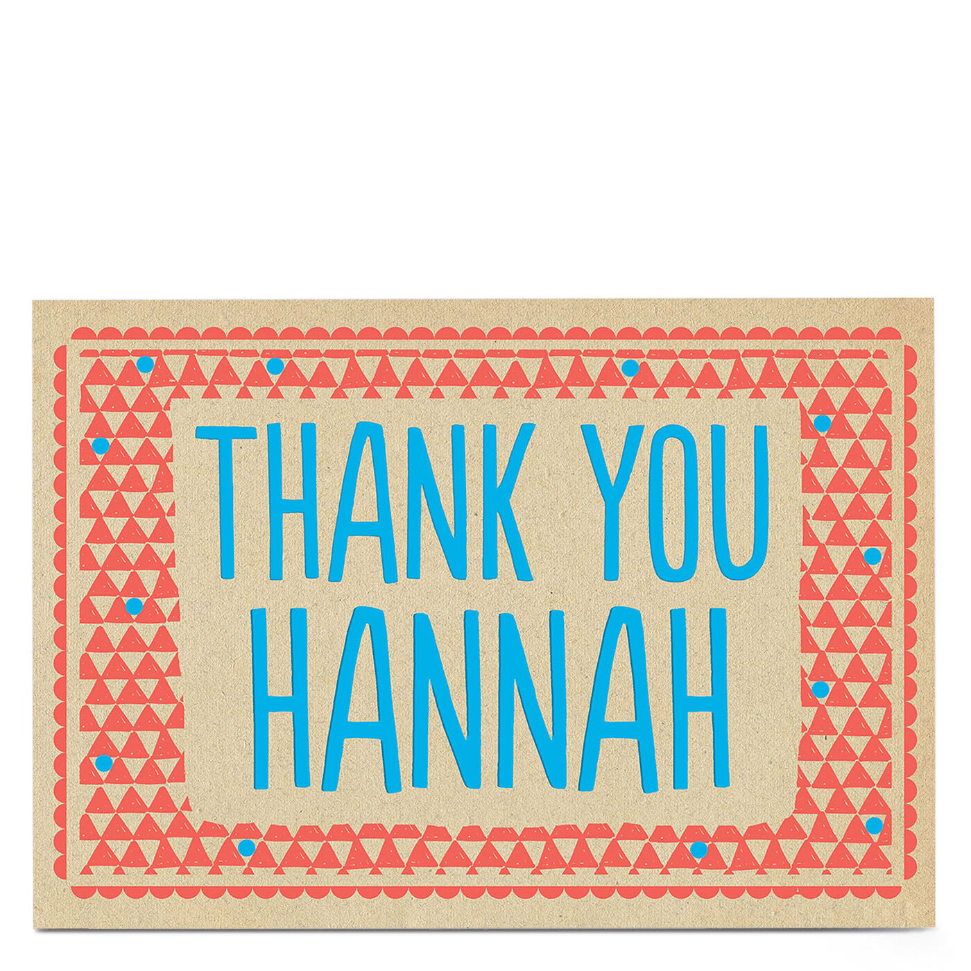 Buy Personalised Thank You Card - Red & Blue Border for GBP 2.99 | Card ...
