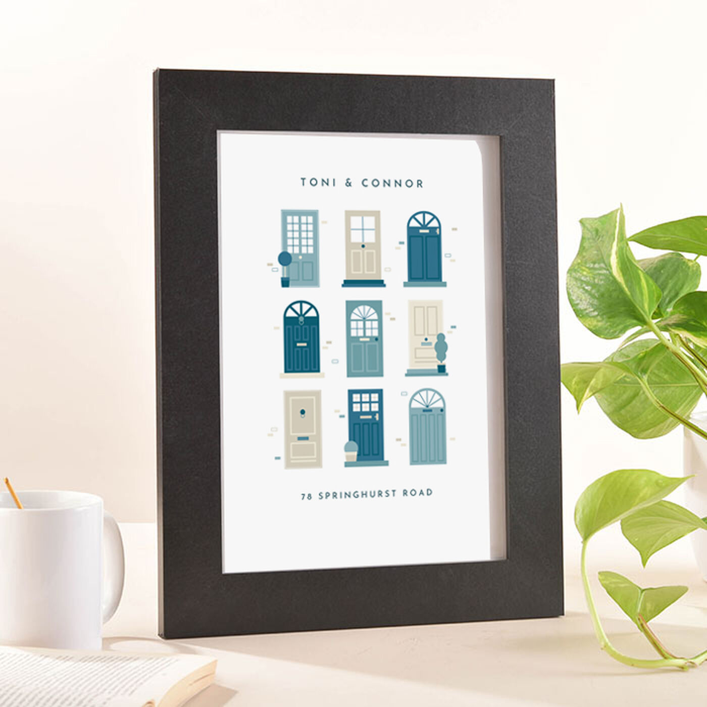 Buy Personalised Names Front Doors Portrait Print for GBP 19.99 | Card ...