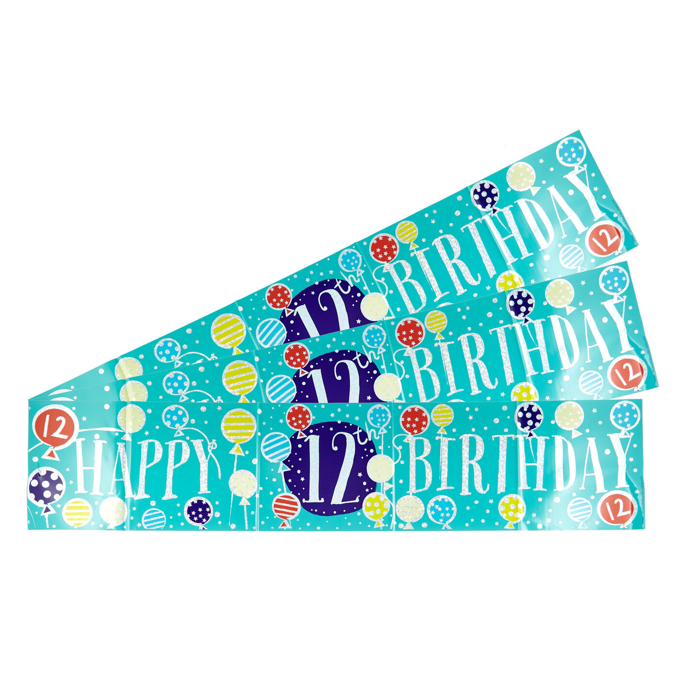 Buy Happy 12th Birthday Banners - Pack of 3 for GBP 1.29 | Card Factory UK