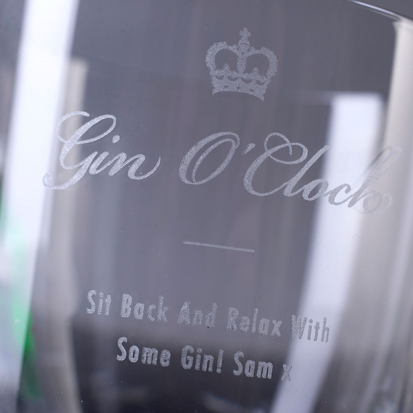 Buy Personalised Stern Gin Glass With Miniature - Gin O'Clock for GBP ...