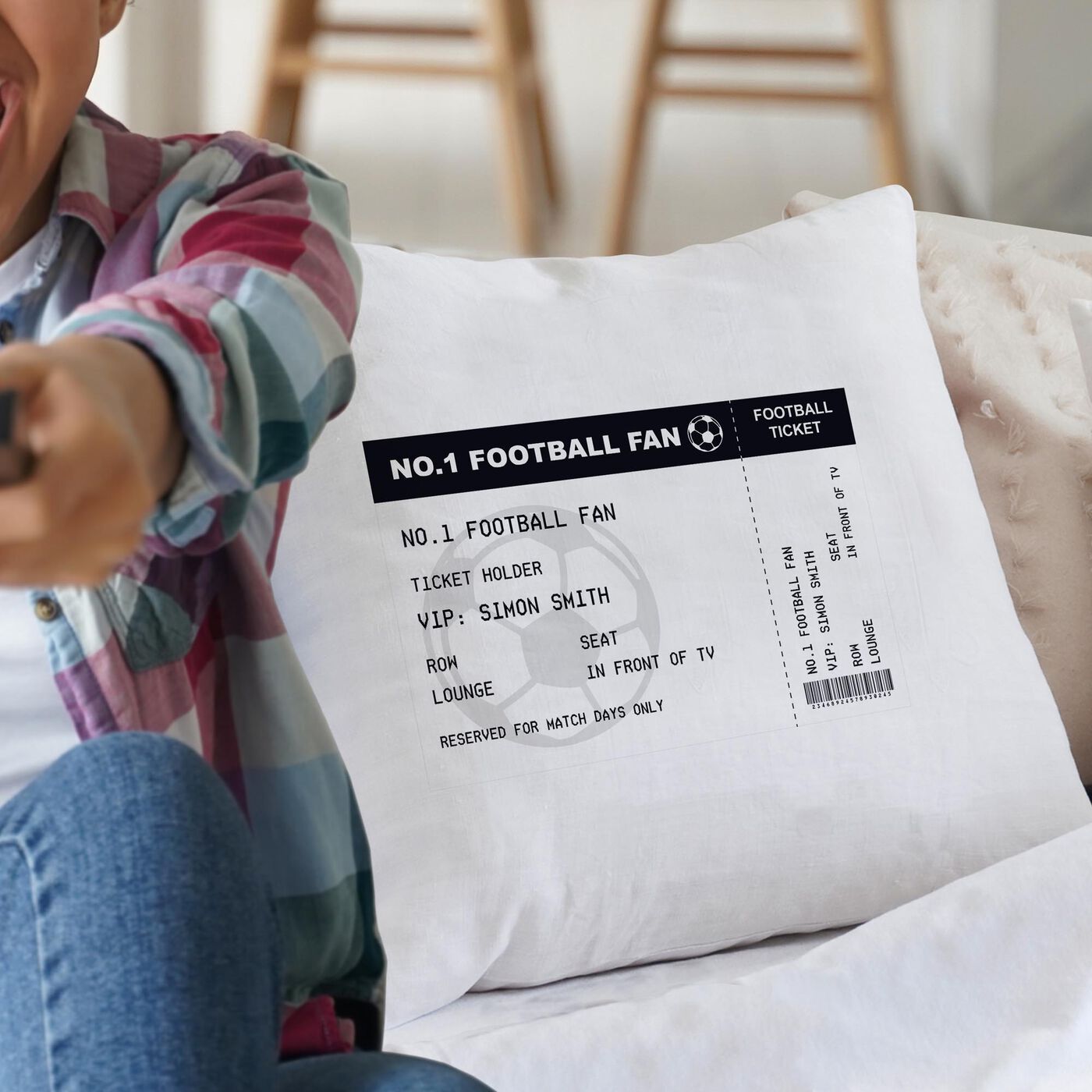 Buy Personalised Football Ticket Cushion for GBP 19.99 | Card Factory UK