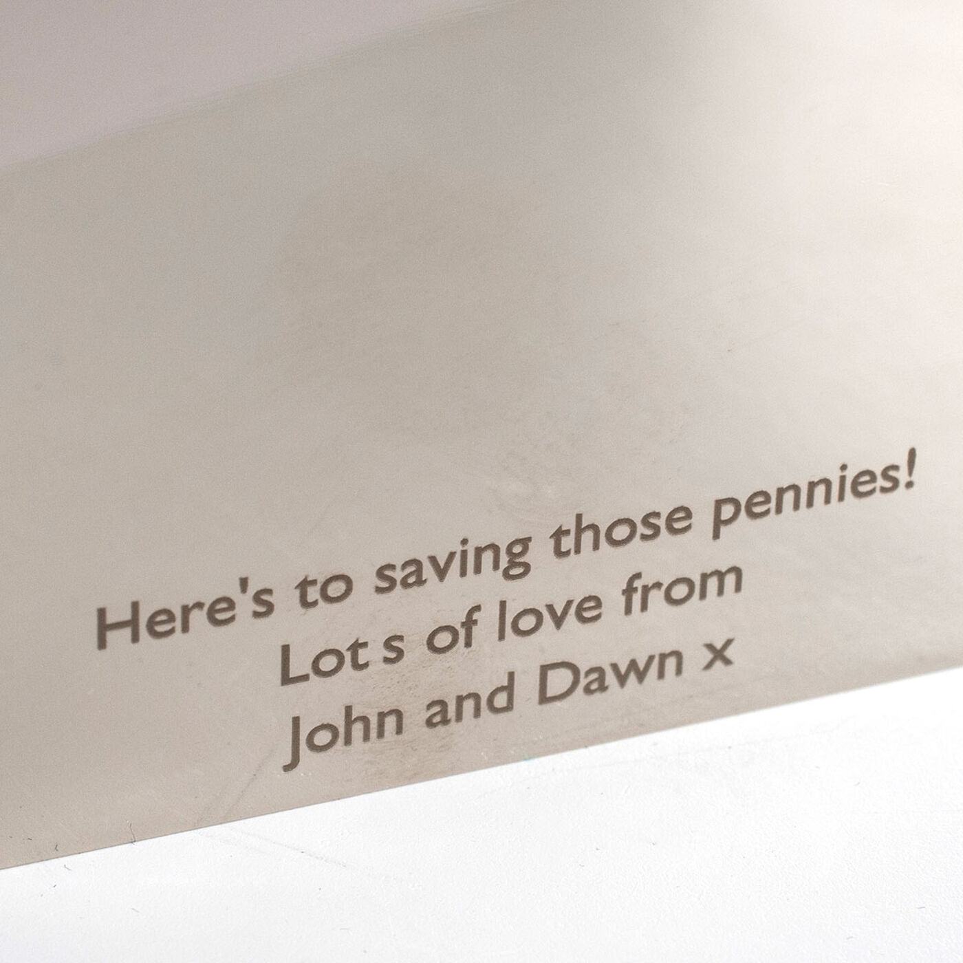 Buy Personalised Engraved Silver Plated Square Money Box - Any Message ...