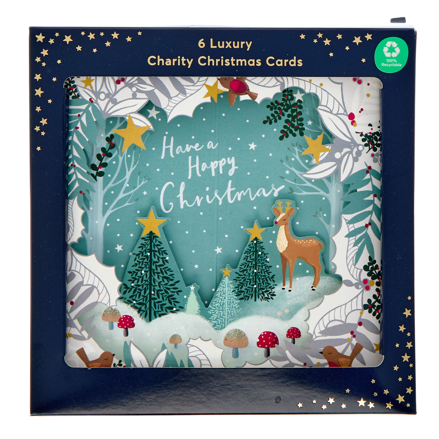Buy 6 Woodland Scene Luxury Charity Christmas Cards for GBP 4.49 | Card ...