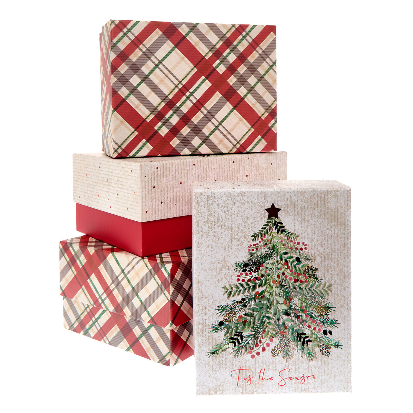 Buy Traditional Christmas Gift Boxes - Set of 4 for GBP 15.46 | Card ...