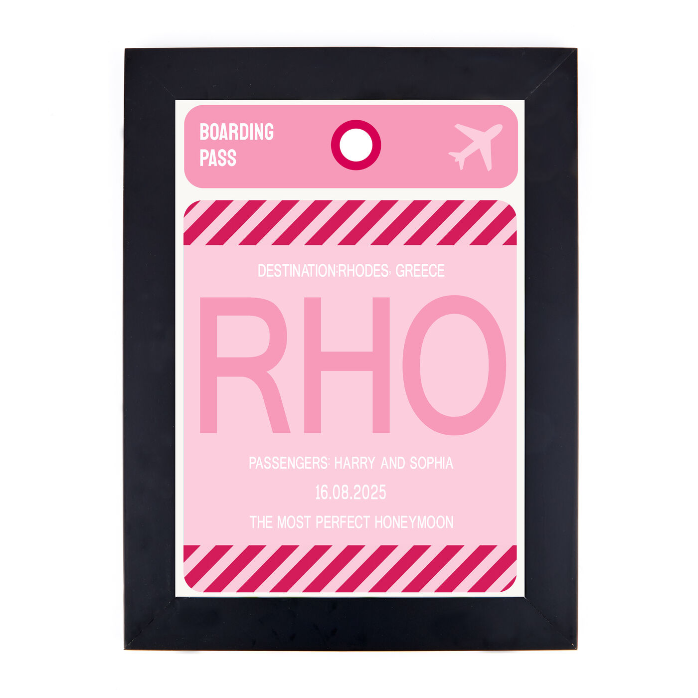 Buy Personalised Wall Art - Pink Boarding Pass for GBP 19.99 | Card ...