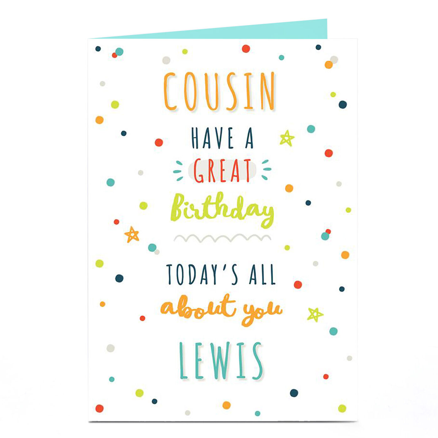 Buy Personalised Birthday Card - Have A Great Birthday for GBP 1.79 ...