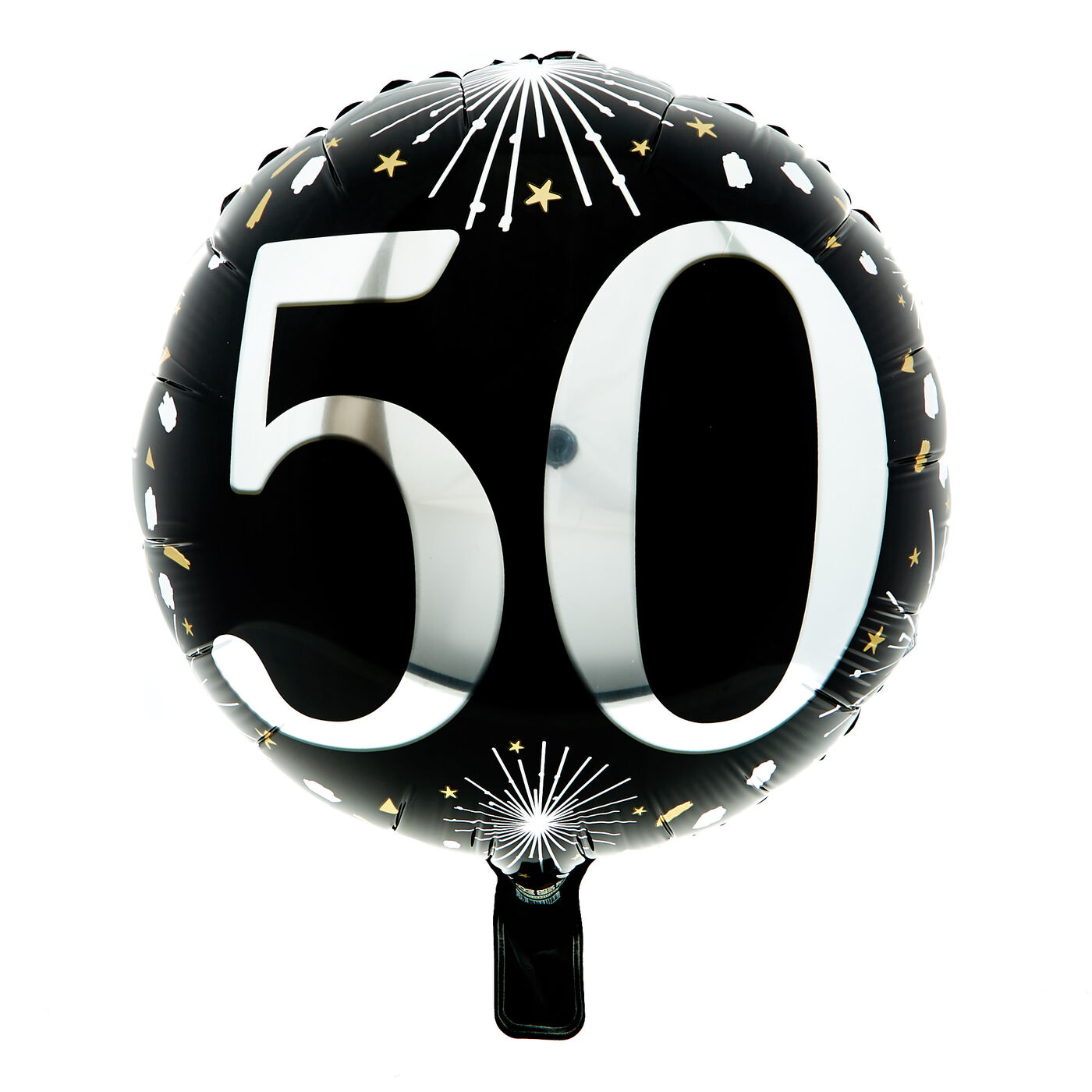 Buy 18-Inch Silver & Black 50th Birthday Foil Helium Balloon for GBP 2. ...