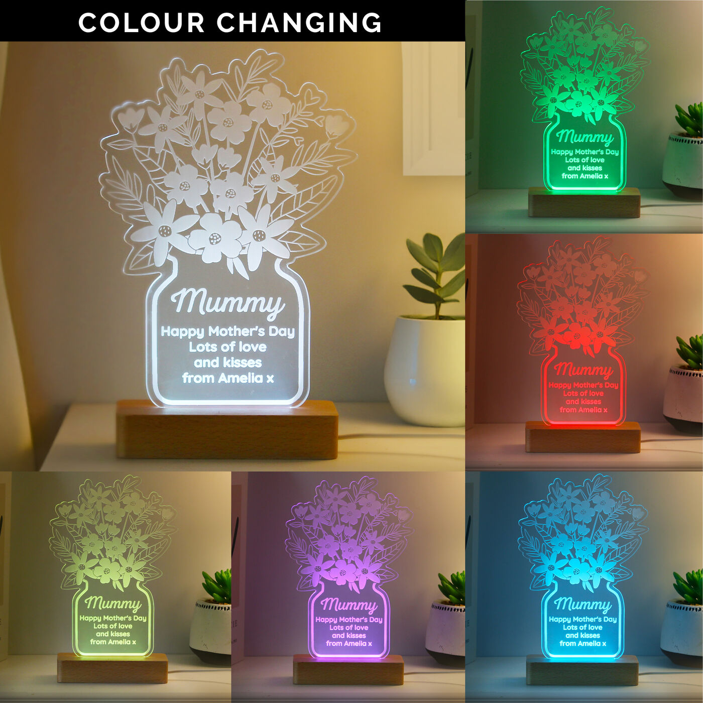 Buy Personalised Flower Vase LED Light for GBP 23.99 | Card Factory UK