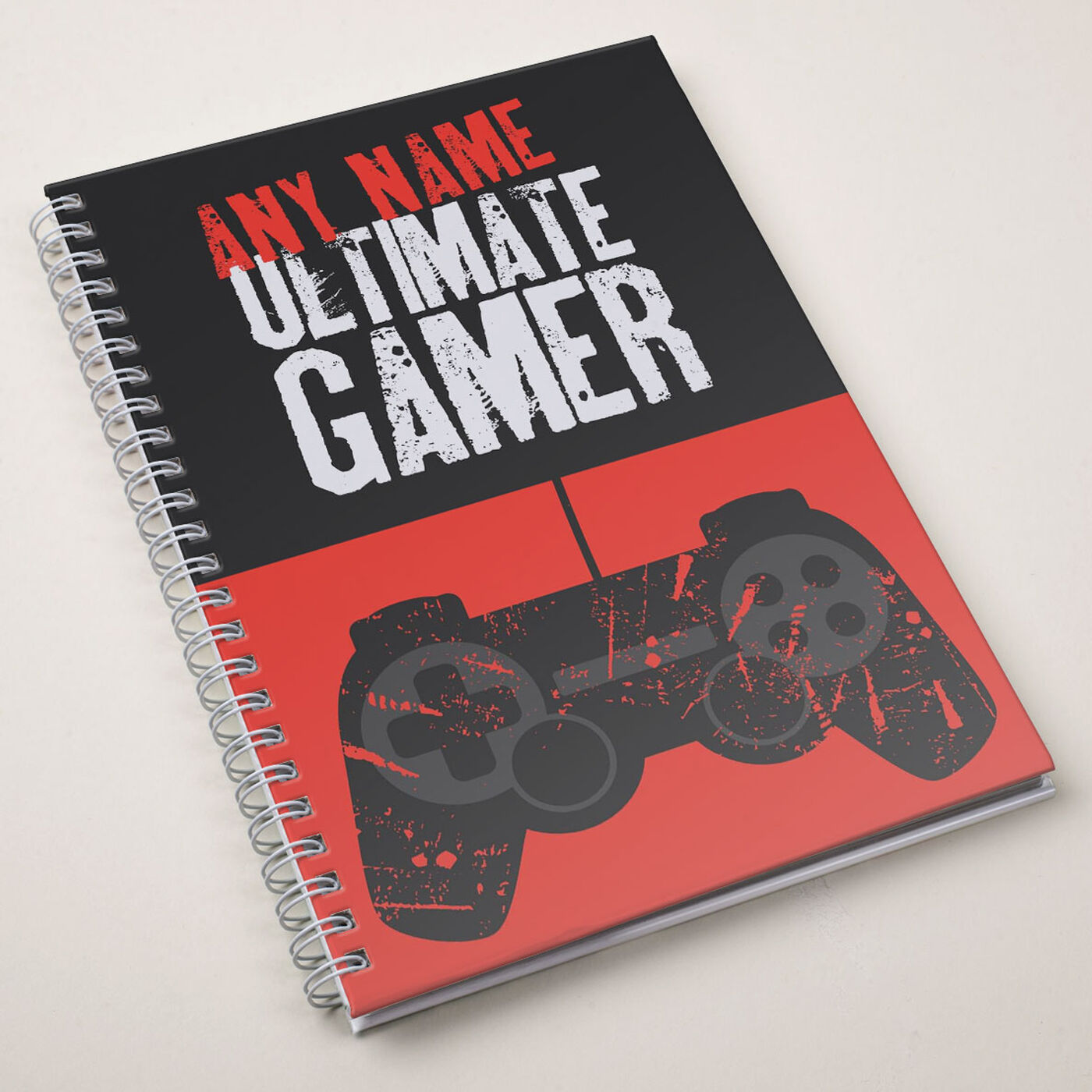 Buy Personalised Ultimate Gamer Red Notebook for GBP 6.49 | Card Factory UK