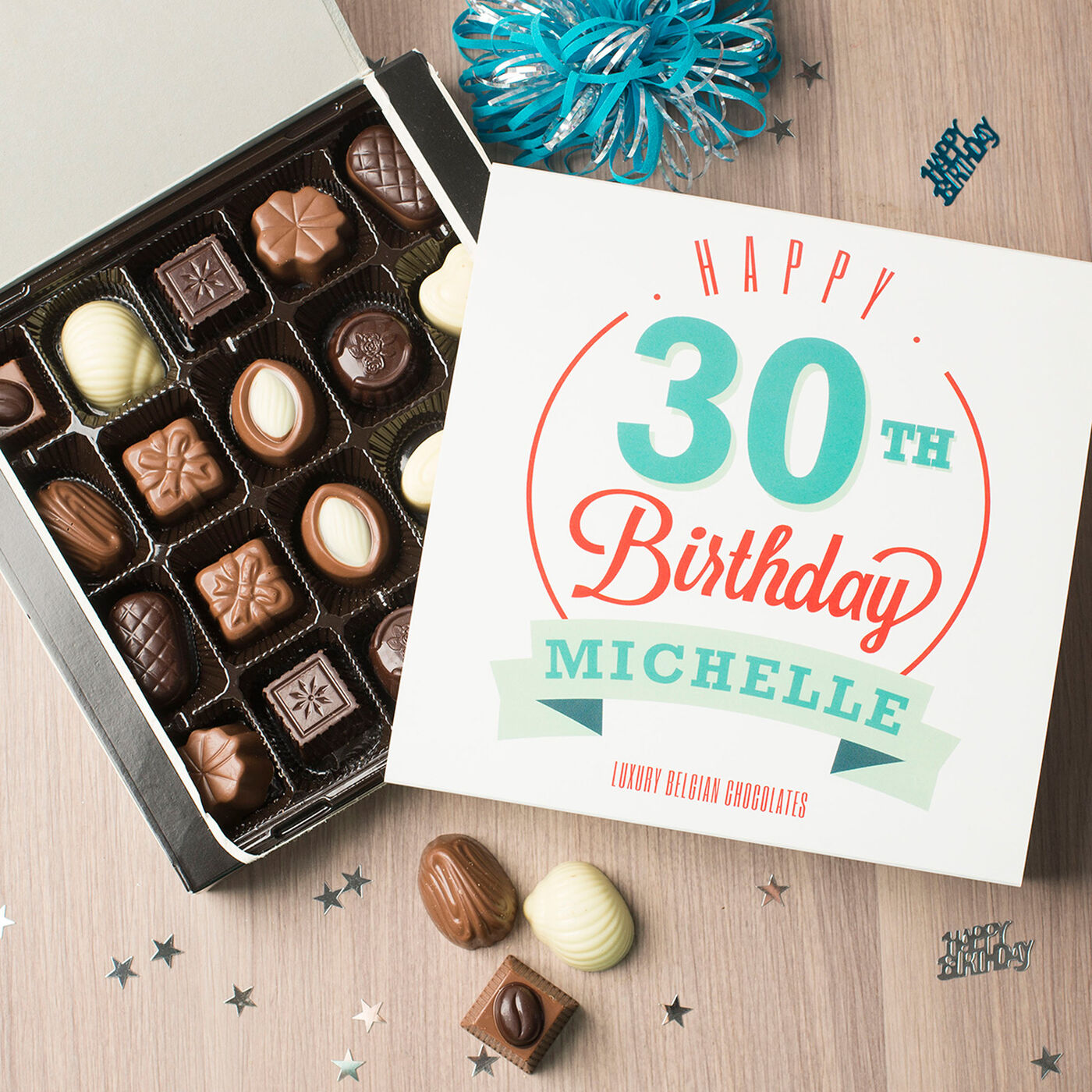 Buy Personalised Belgian Chocolates - Happy 30th Birthday for GBP 14.99 ...