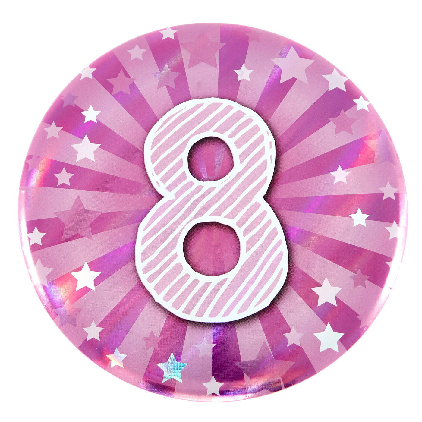 Buy Giant 8th Birthday Badge - Pink for GBP 0.99 | Card Factory UK
