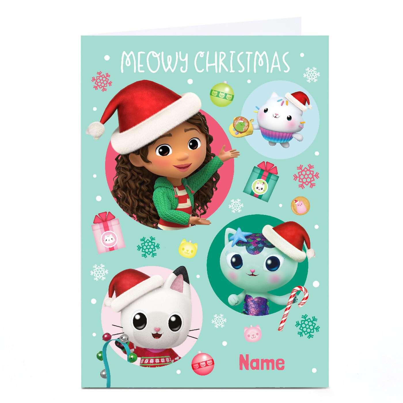 Buy Personalised Gabby's Dollhouse Christmas Card - Meowy Christmas for ...