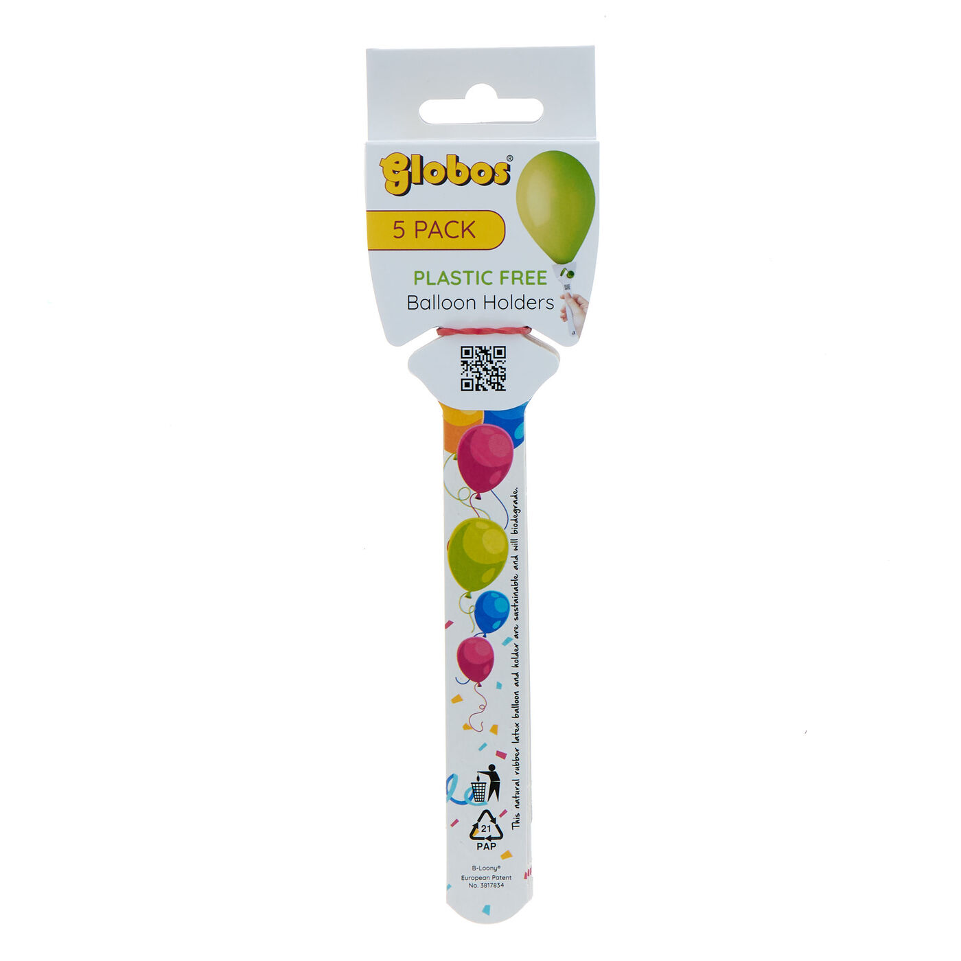 Buy 5 Cardboard Balloon Grips - White Party for GBP 3.29 | Card Factory UK