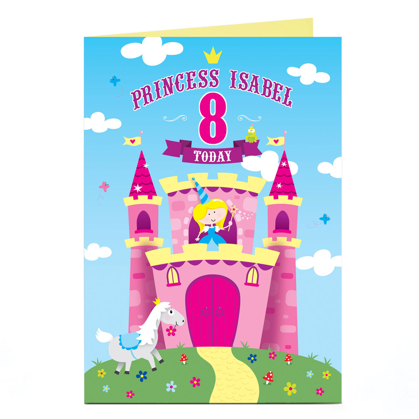 Buy Personalised Editable Age Birthday Card - Princess Castle for GBP 2 ...