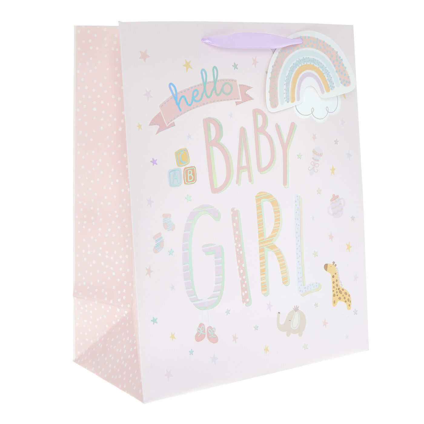 Buy Hello Baby Girl Large Portrait Gift Bag for GBP 1.49 | Card Factory UK