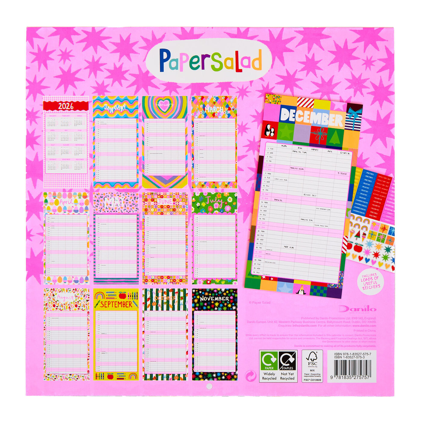 Buy Paper Salad 2026 Family Organiser for GBP 5.99 | Card Factory UK