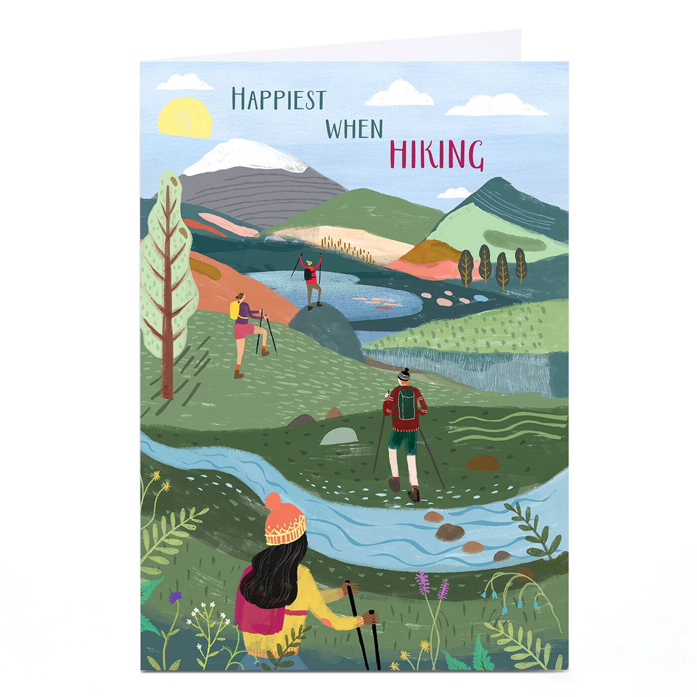 Buy Happiest When Hiking Card for GBP 1.99 | Card Factory UK