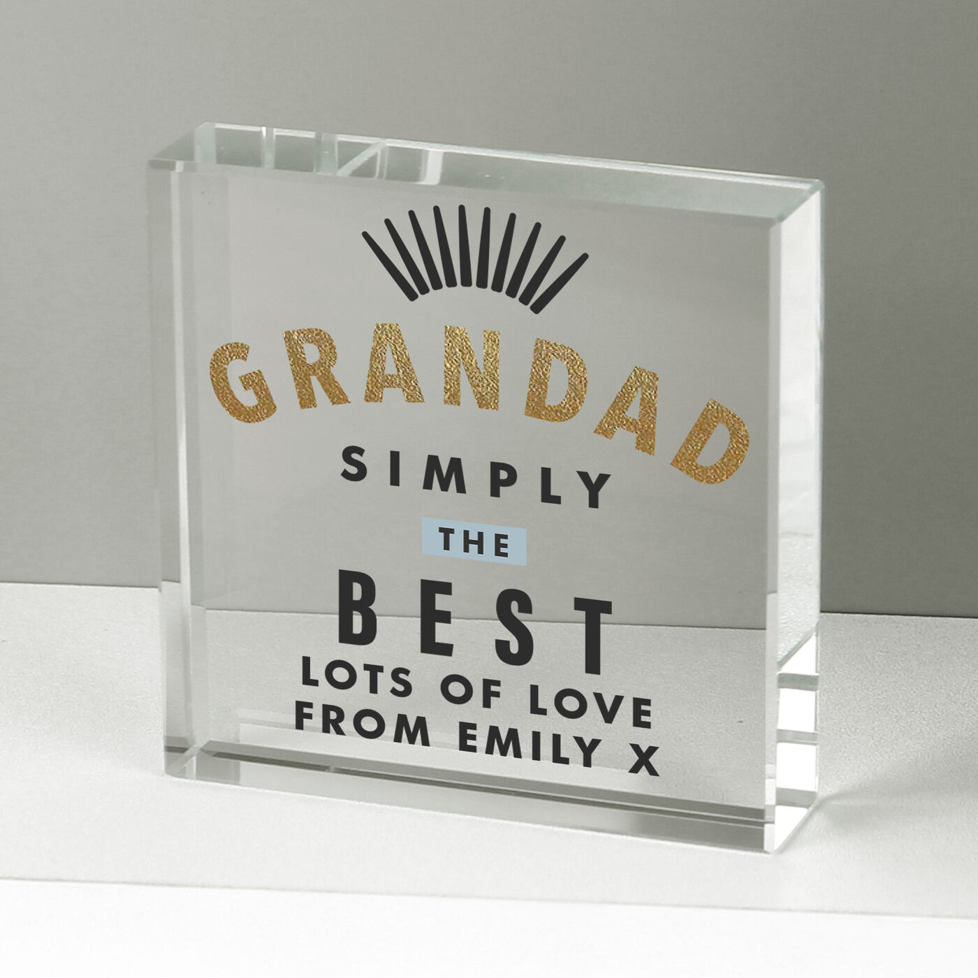 Buy Personalised Glass Token - Grandad Simply The Best for GBP 16.99 ...