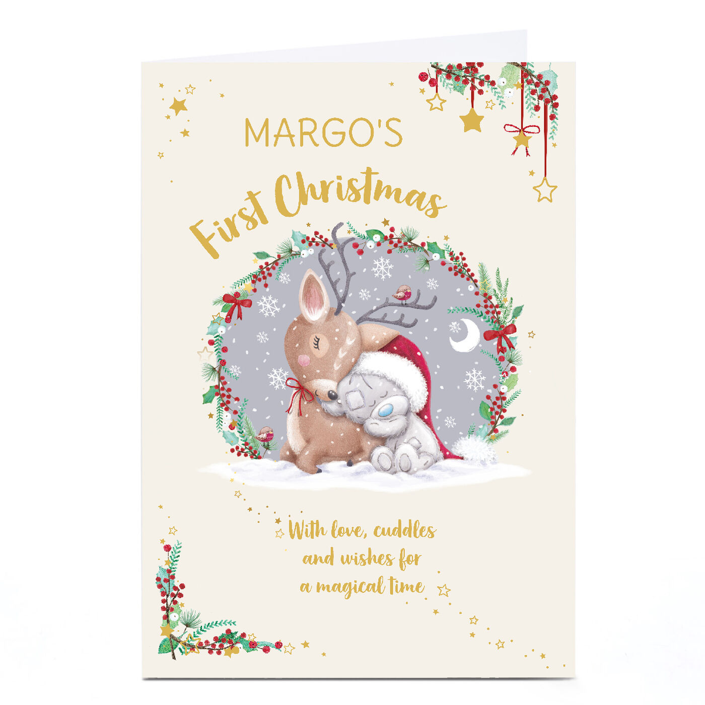 Buy Personalised Tatty Teddy Christmas Card First Christmas For Gbp 2