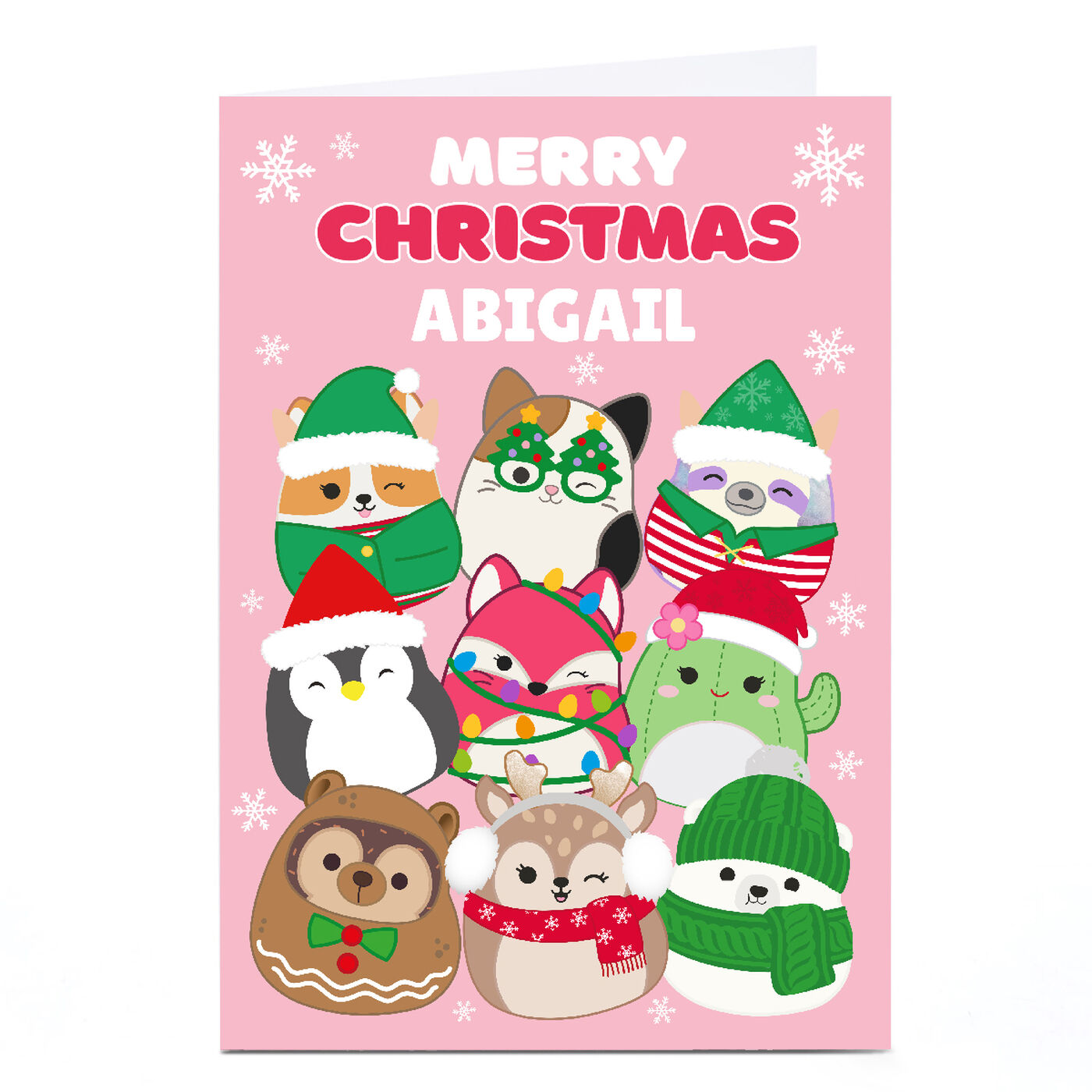 Buy Personalised Squishmallows Christmas Card - Festively Dressed ...