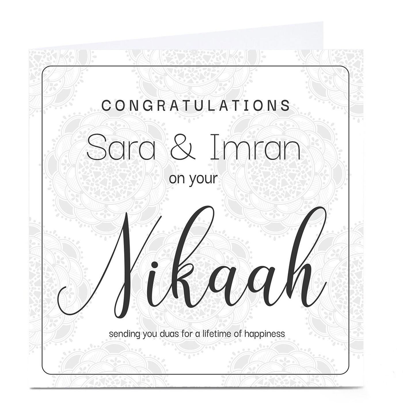 Buy Personalised Roshah Designs Card - Nikaah for GBP 2.99 | Card ...