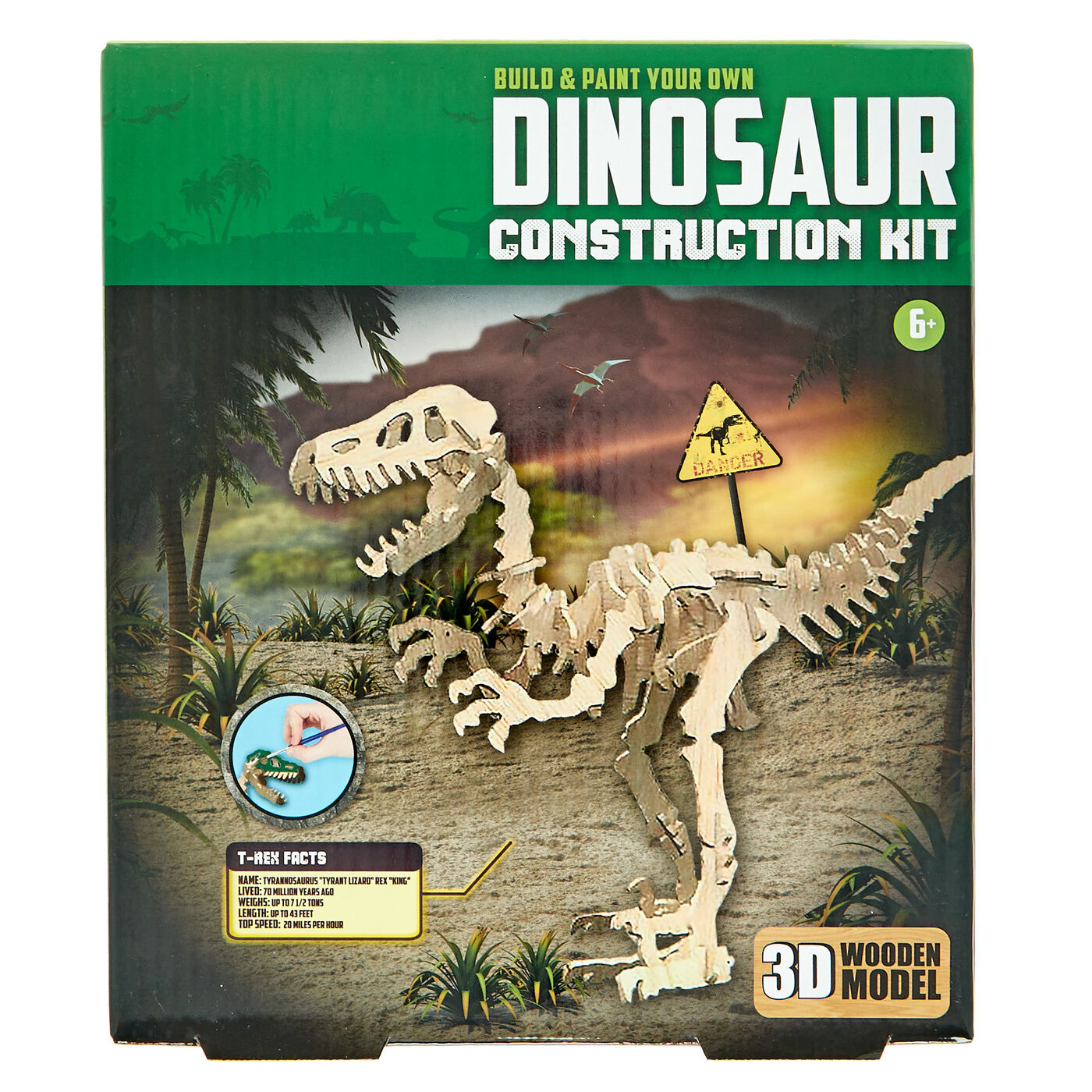 Buy Wooden Dinosaur Construction Kit for GBP 3.99 | Card Factory UK