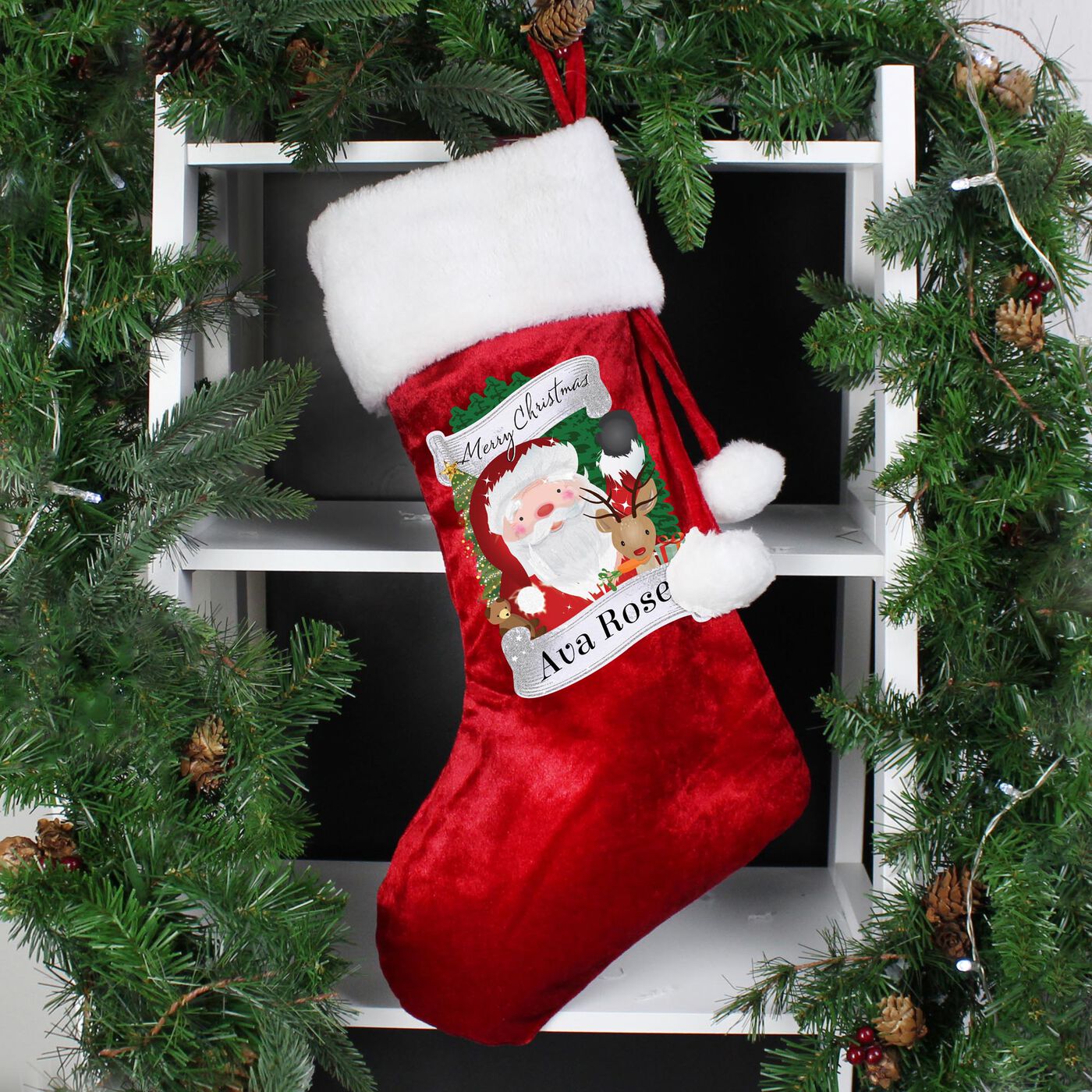 Buy Personalised Christmas Santa Red Stocking for GBP 14.99 | Card ...