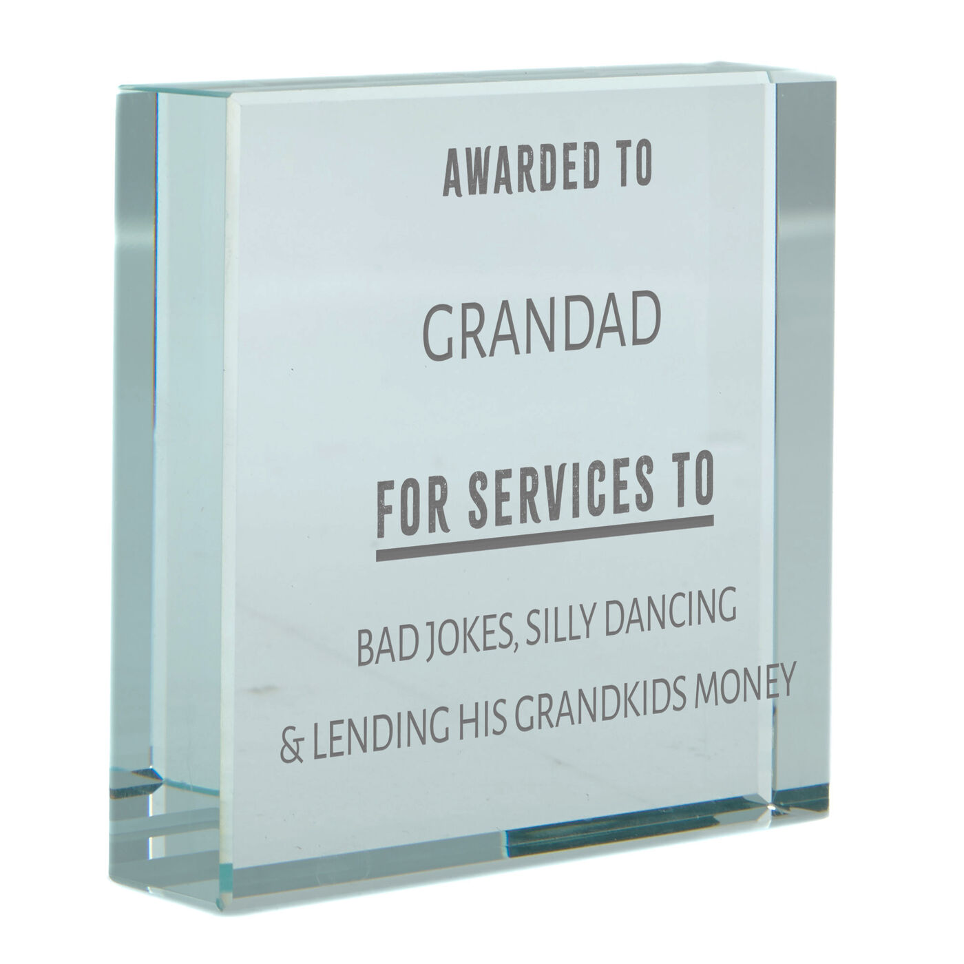 Buy Personalised Engraved Glass Token - Awarded To, Any Name for GBP 14 ...