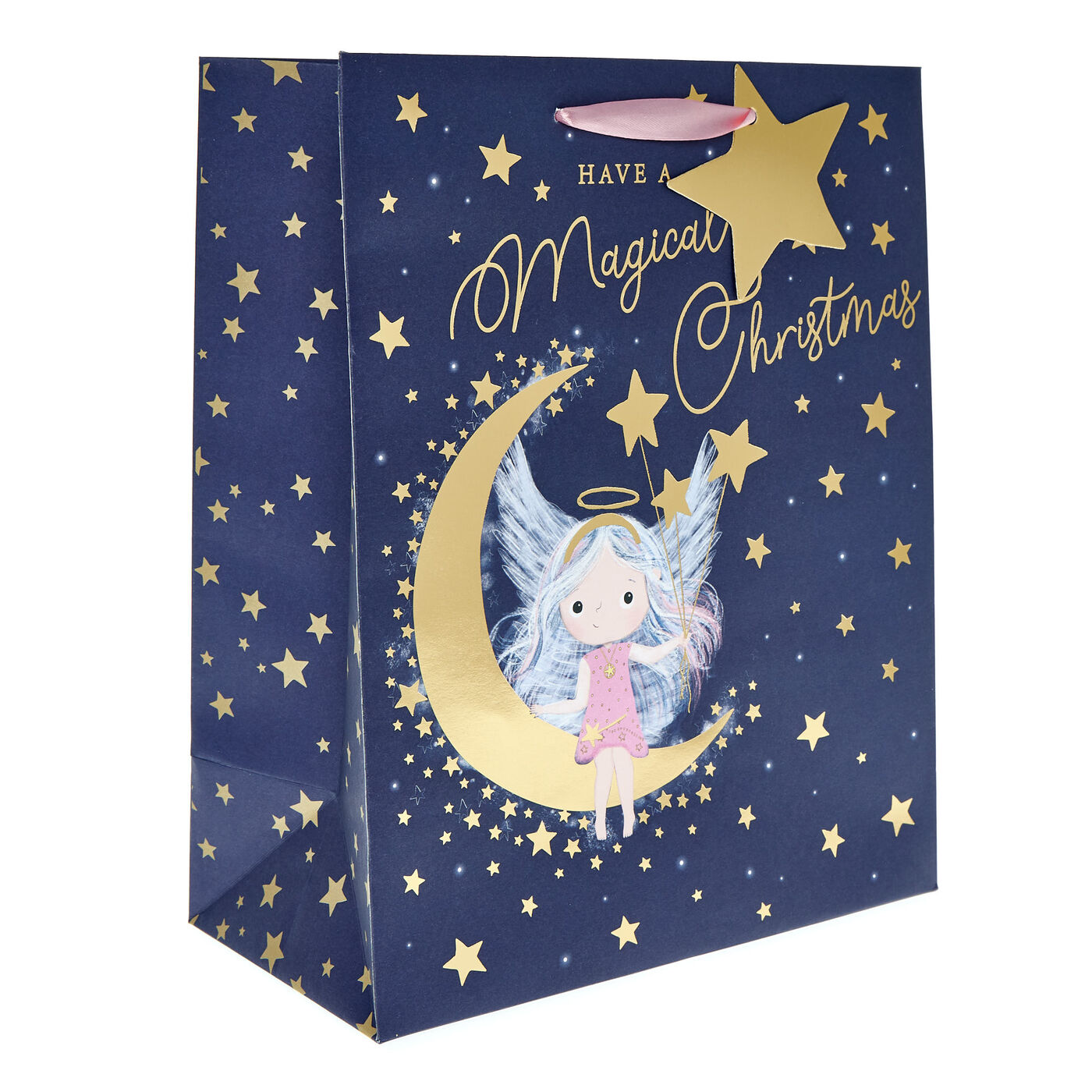Buy Large Portrait Magical Christmas Fairy Gift Bag for GBP 1.49 | Card ...