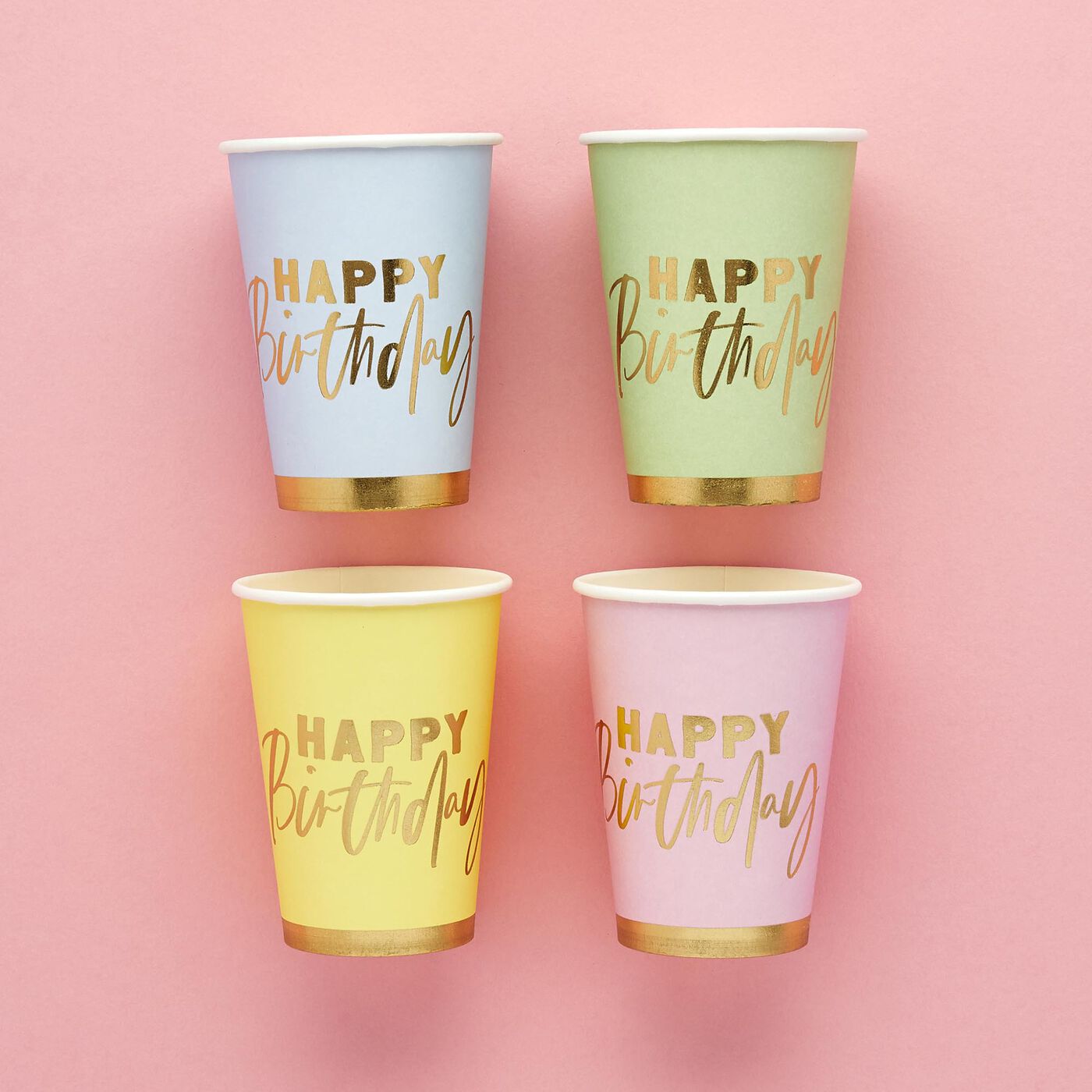 Buy Pastel Happy Birthday Paper Cups - Pack of 8 for GBP 2.99 | Card ...