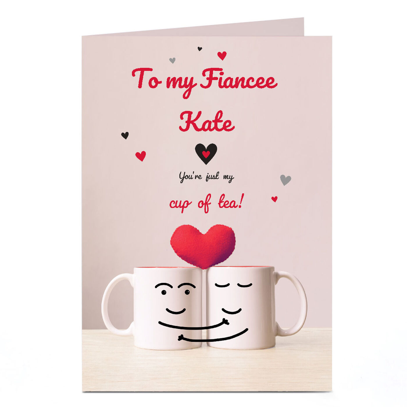 Buy Personalised Valentine's Day Card - My Cup of Tea, Fiancee for GBP ...